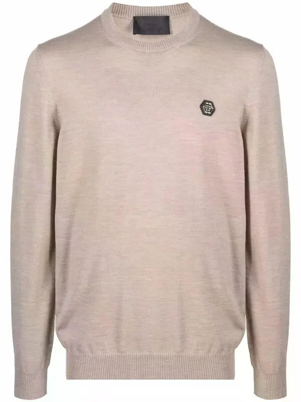 Philipp Plein Merino Knit Jumper - Neutrals