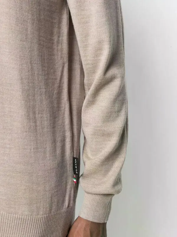 Philipp Plein Merino Knit Jumper - Neutrals