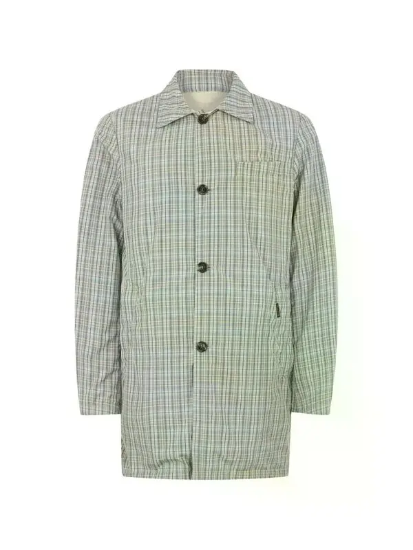 MOORER Checked Button Coat