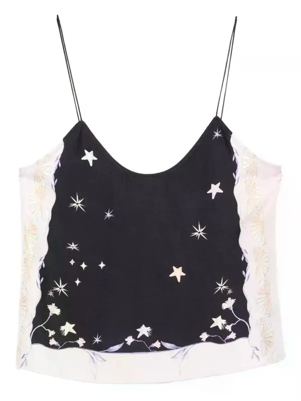FORTE_FORTE Star-print Strap Top