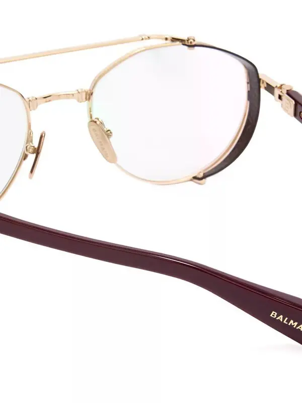 Balmain Pilot-frame Glasses - Gold