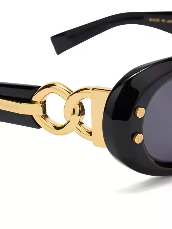 Balmain Oval-frame Sunglasses - Black