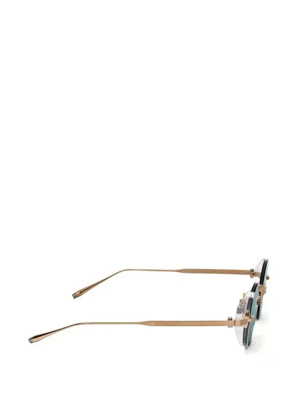 AKONI Jupiter Round-frame Sunglasses - White