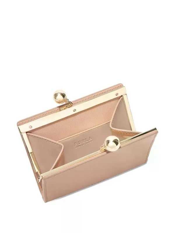 Furla Sfera Clasp Leather Coin Case - Neutrals
