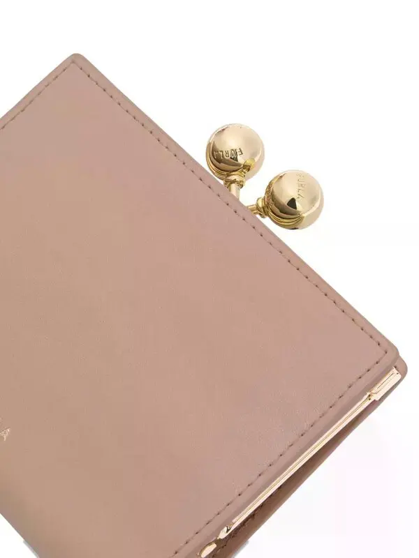Furla Sfera Clasp Leather Coin Case - Neutrals