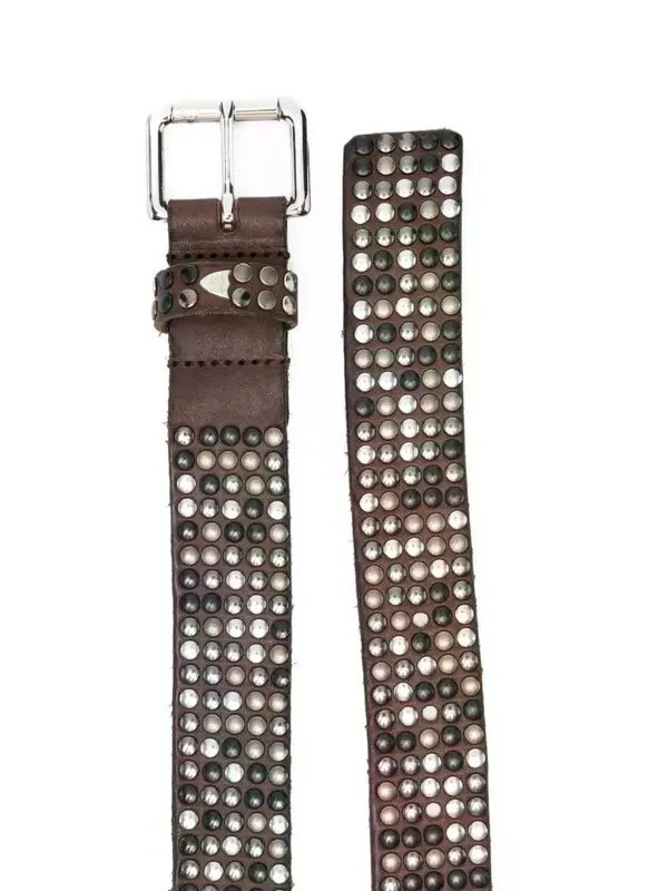 HTC LOS ANGELES Studded Belt - Brown