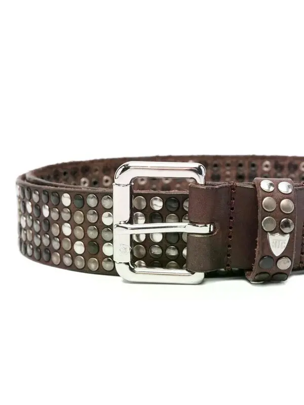 HTC LOS ANGELES Studded Belt - Brown