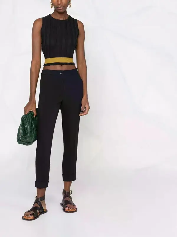 Etro Cropped Tailored Trousers - Black