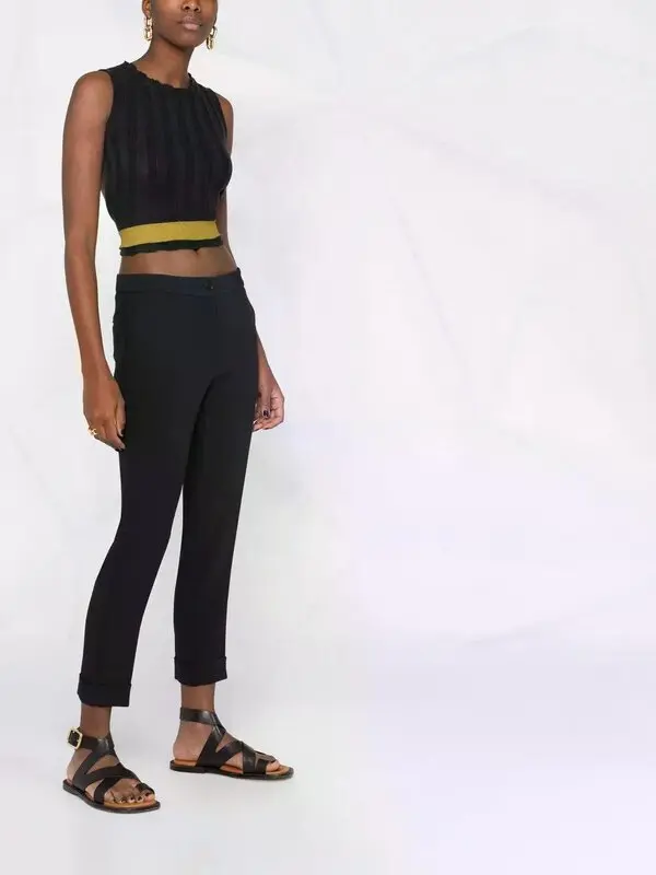 Etro Cropped Tailored Trousers - Black