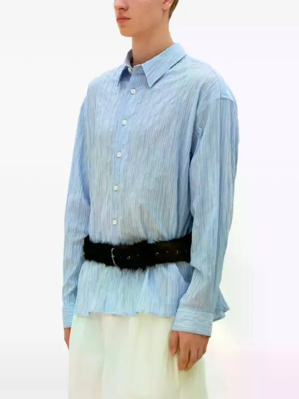 COOR Striped Wrinkled Shirt