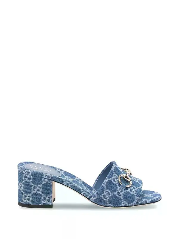 Gucci Horsebit Gg Patterned Sandals