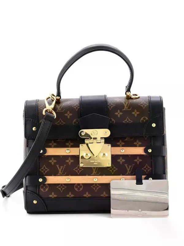 LOUIS VUITTON Trianon Monogram Canvas Pm Satchel Handbag - Black