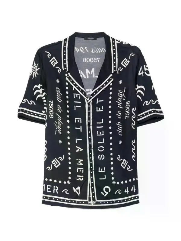 Balmain Printed Shirt - Blue