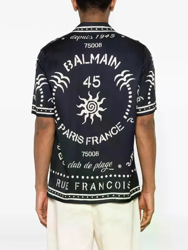 Balmain Printed Shirt - Blue