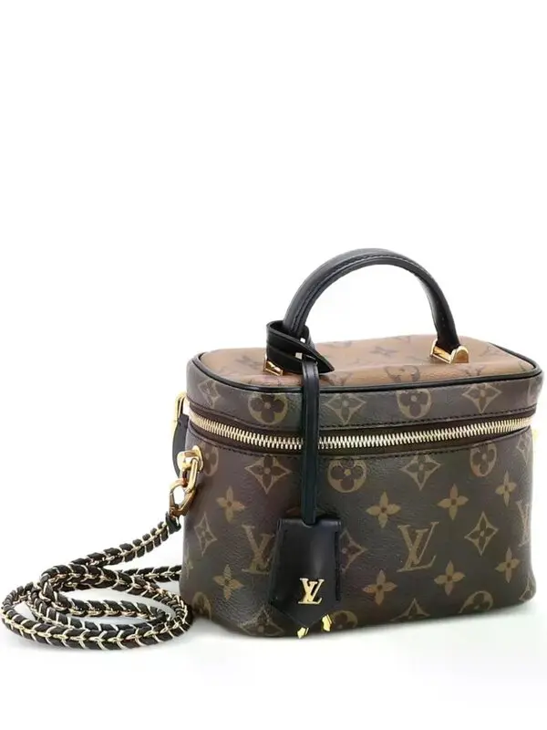 LOUIS VUITTON Vanity Handbag Reverse Monogram Canvas Pm Satchel