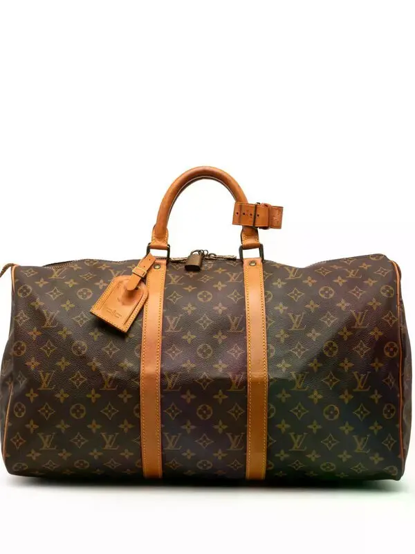 LOUIS VUITTON 1986 Monogram Keepall 50 Travel Bag - Brown