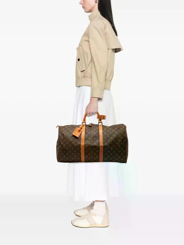 LOUIS VUITTON 1986 Monogram Keepall 50 Travel Bag - Brown