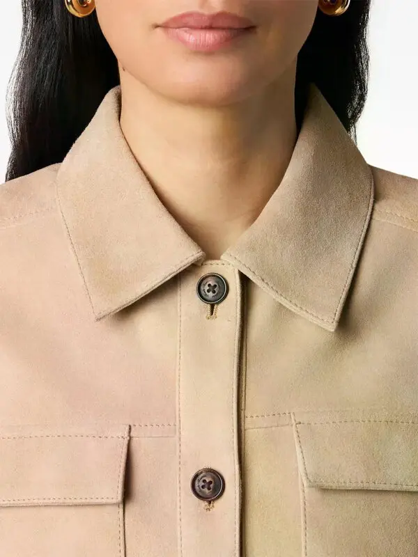 Brooks Brothers Patch-pocket Suede Jacket - Neutrals