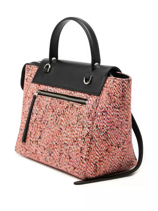 Celine Micro Tweed Belt Satchel - Black