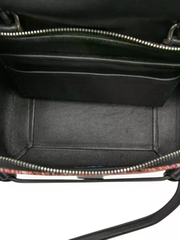 Celine Micro Tweed Belt Satchel - Black