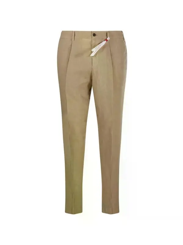 SANTANIELLO Irno Pleated Trousers - Neutrals