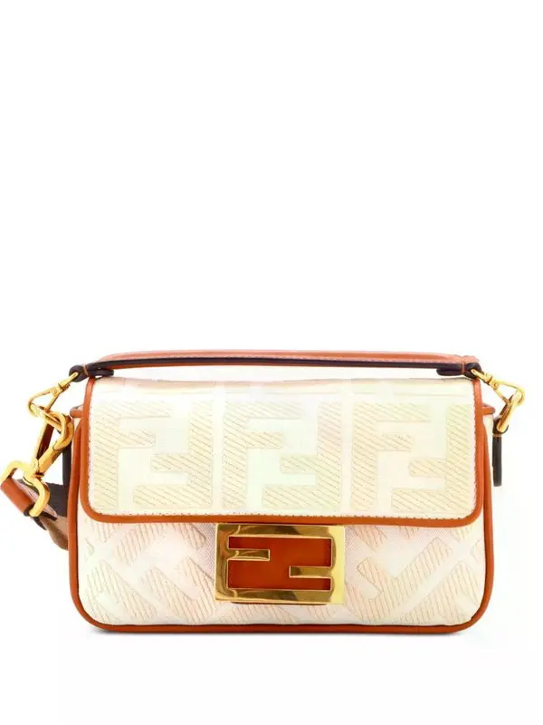 Fendi Baguette Nm Bag Zucca Embroidered Canvas Mini