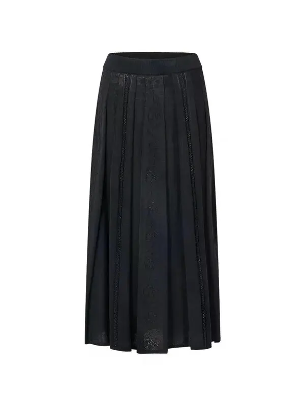 Camilla Pleated Knit Midi Skirt