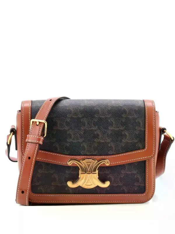 Celine Triomphe Coated Canvas Teen Shoulder Bag