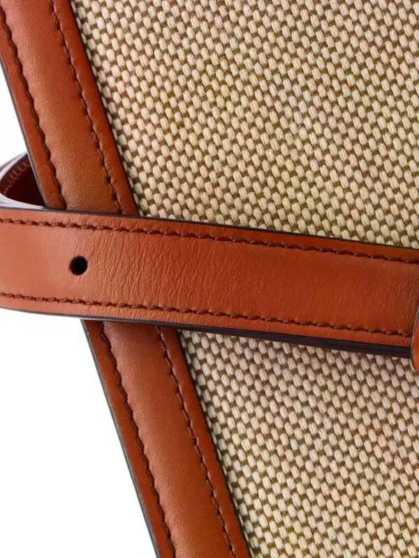Celine Triomphe Teen Crossbody Bag Canvas With Leather - Brown
