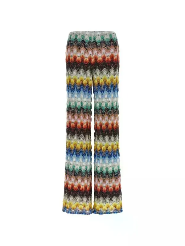 Missoni Zigzag-knit Palazzo Pants - Blue