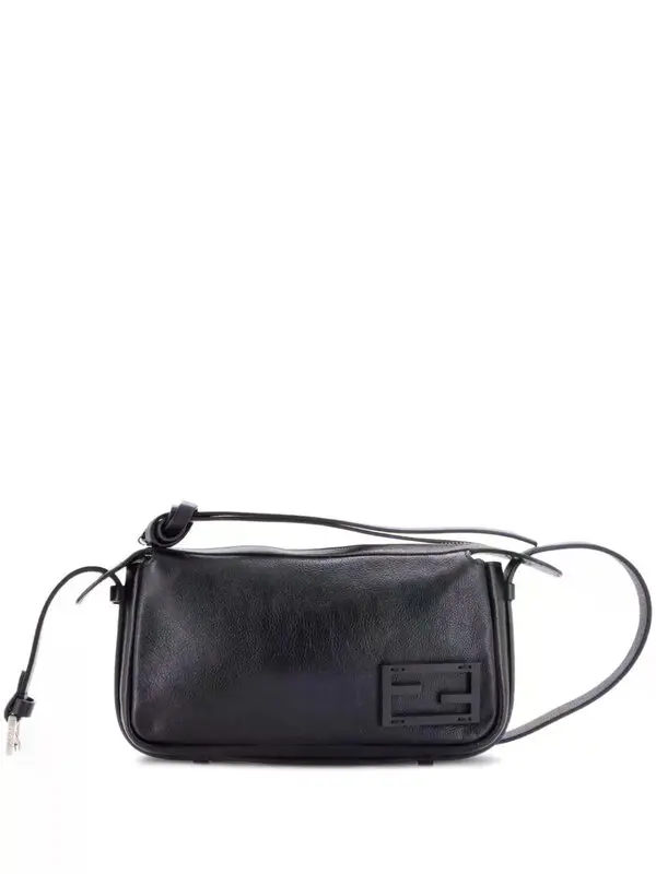 Fendi Simply Leather Mini Shoulder Bag - Black