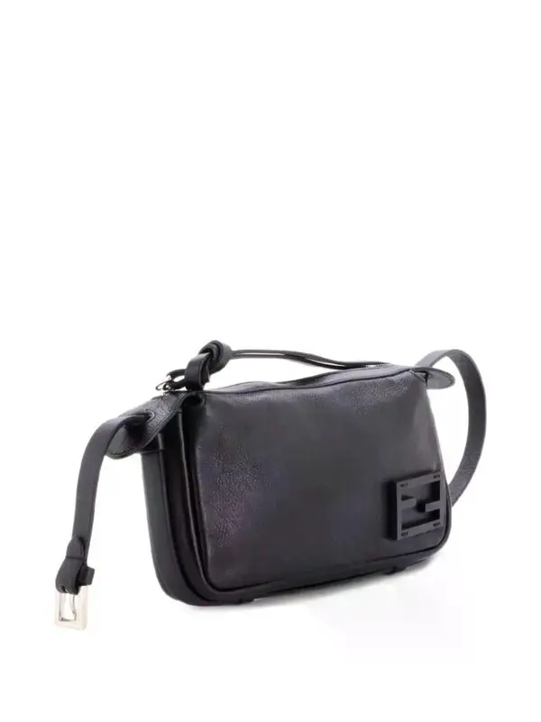 Fendi Simply Leather Mini Shoulder Bag - Black