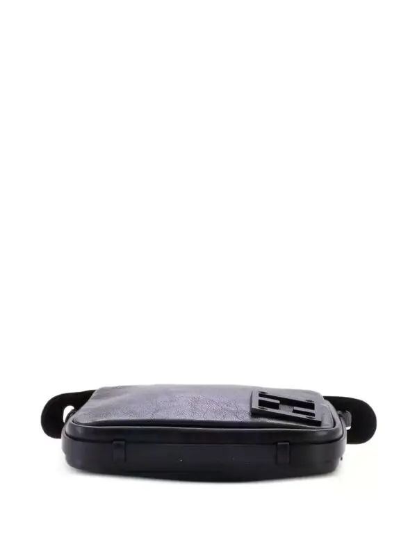 Fendi Simply Leather Mini Shoulder Bag - Black