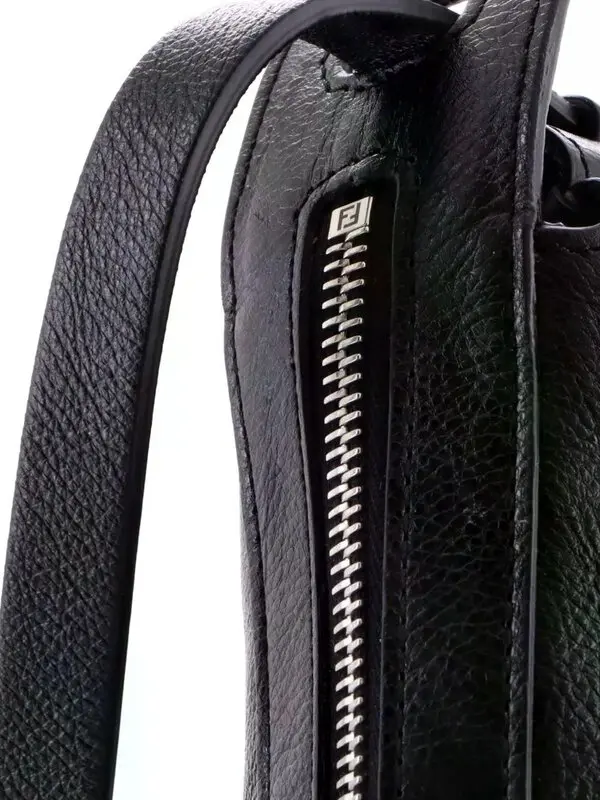 Fendi Simply Leather Mini Shoulder Bag - Black