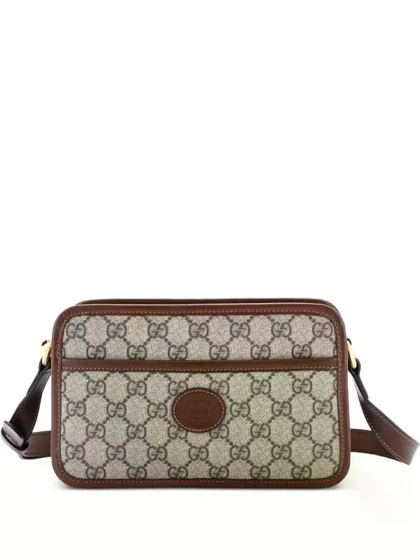 Gucci Interlocking G Patch Camera Bag Gg Coated Canvas Mini