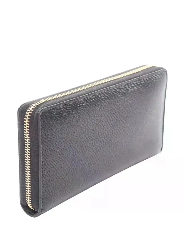 Gucci 2016-2025 Leather Logo Zip Wallet Long Wallets
