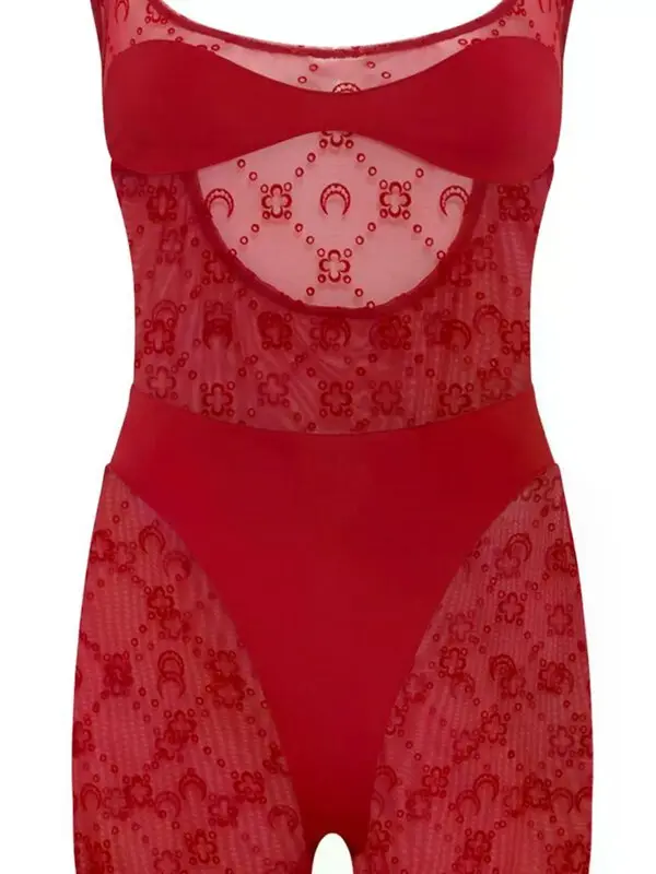 MARINE SERRE Moonogram Mesh Jumpsuit