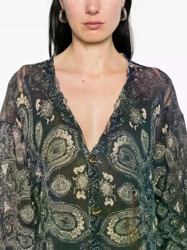 R13 Bandana Button Knitwear