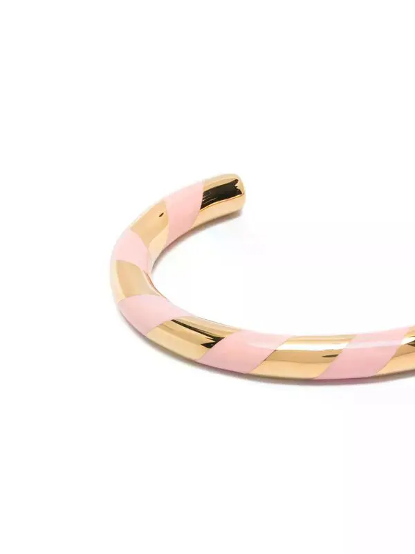 AURÉLIE BIDERMANN Positano Striped Cuff Bracelet - Gold