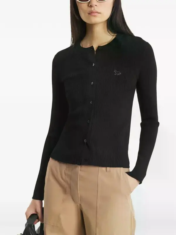 Maison Kitsuné Fox Patch Cardigan - Black