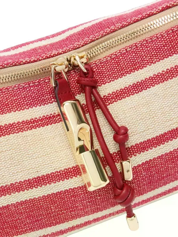Furla Debby Striped Shoulder Bag - Red