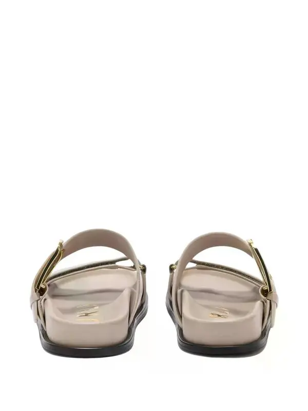 Furla Solea Buckle Strap Leather Sandals - Neutrals