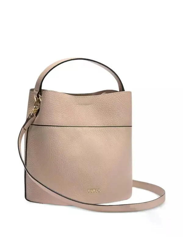 Furla Amelia Leather Bucket Bag - Neutrals