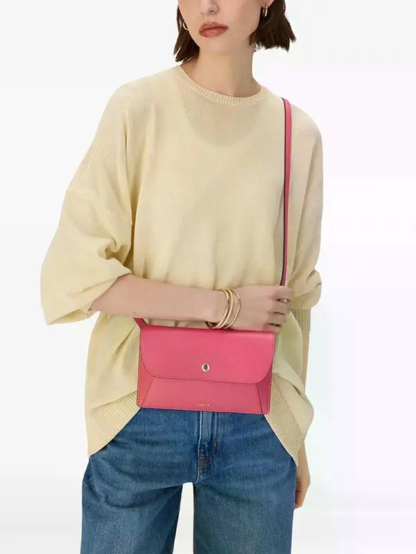 Furla Lea Button Pouch Bag - Pink