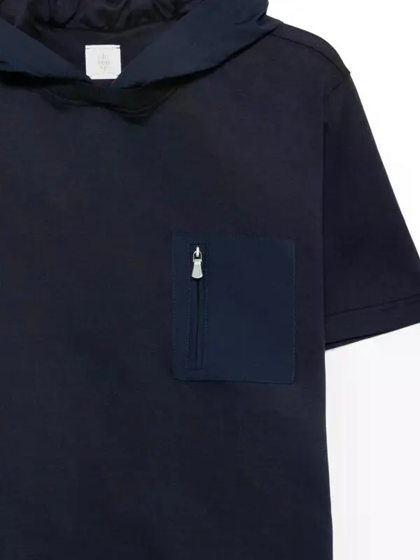 Eleventy Hooded T-shirt With Pocket