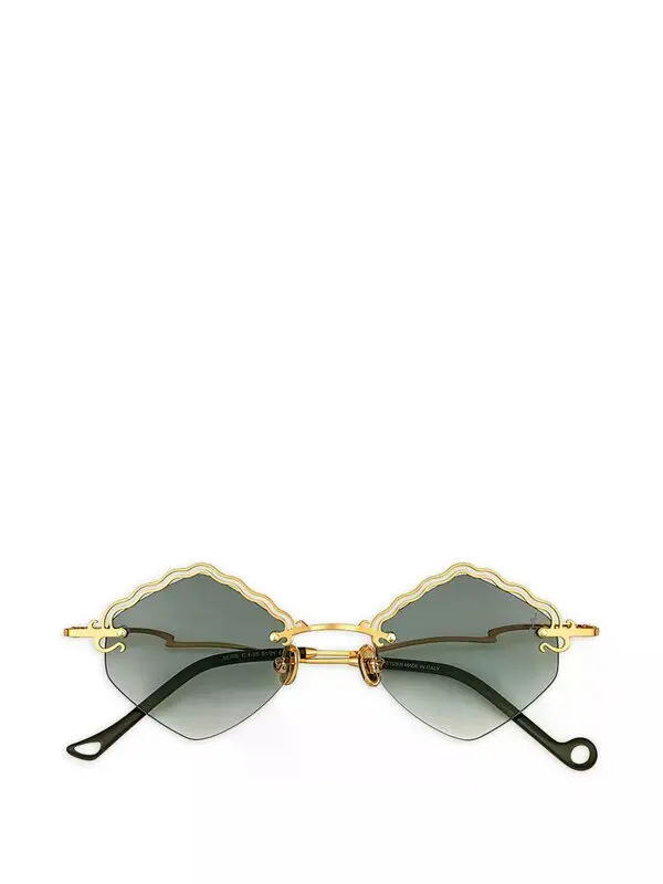 EYEPETIZER Seine Scalloped-edges Sunglasses - Gold
