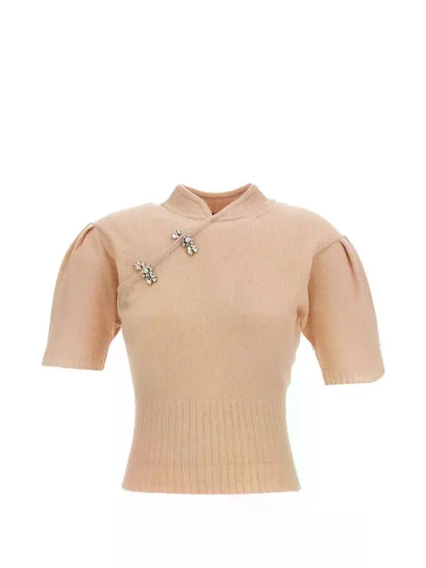 Simone Rocha Cashmere Puff Sleeve Sweater - Neutrals