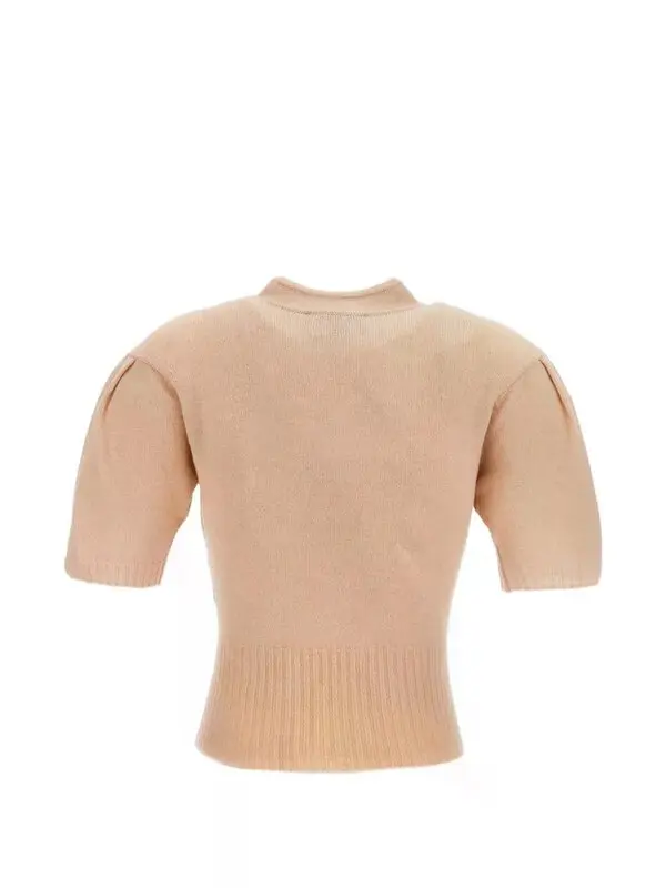 Simone Rocha Cashmere Puff Sleeve Sweater - Neutrals