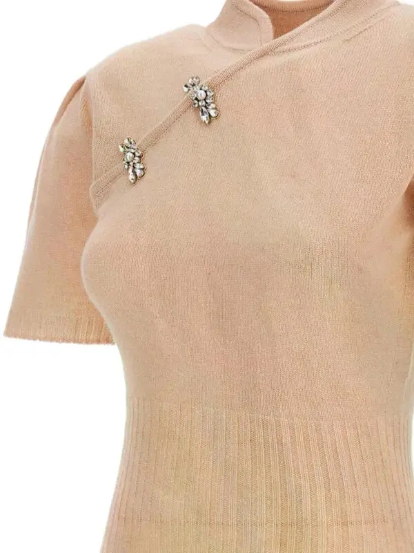 Simone Rocha Cashmere Puff Sleeve Sweater - Neutrals