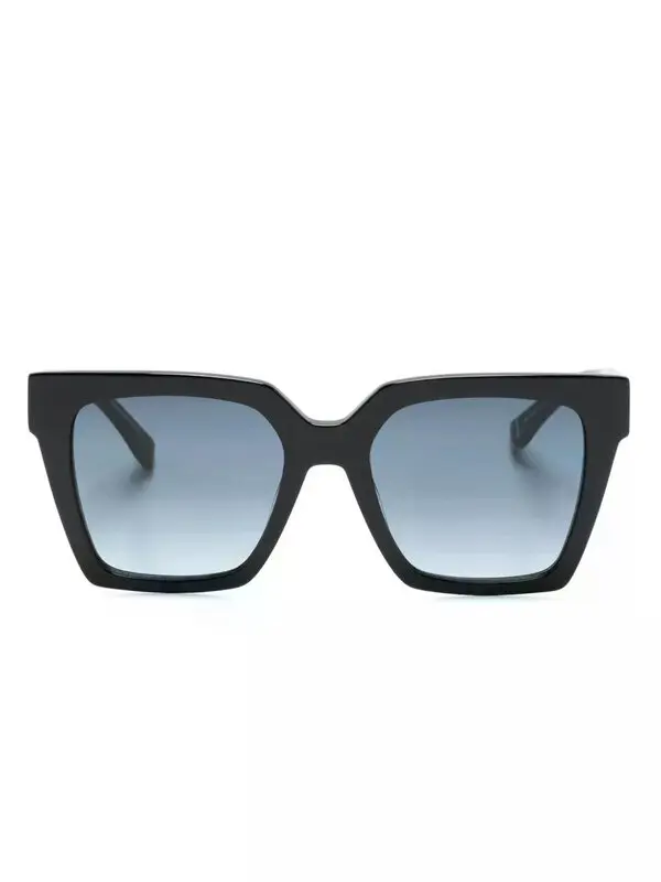 Tommy Hilfiger Monogram Geometric-frame Sunglasses - Black